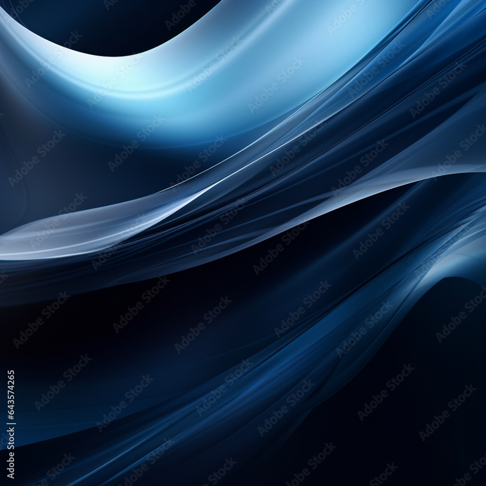 Fondo abstracto con formas sinuosas y difuminado de tonos azules ...