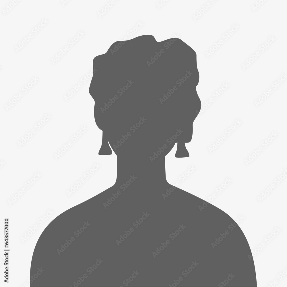 Vector flat illustration in gray color. Avatar, user profile, person ...