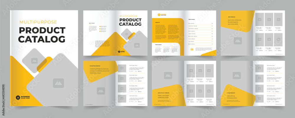 Catalog design. Multipurpose catalog template with cover, back and ...
