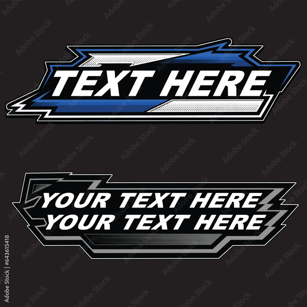 racing logo isolated in black background for business elements, screen ...