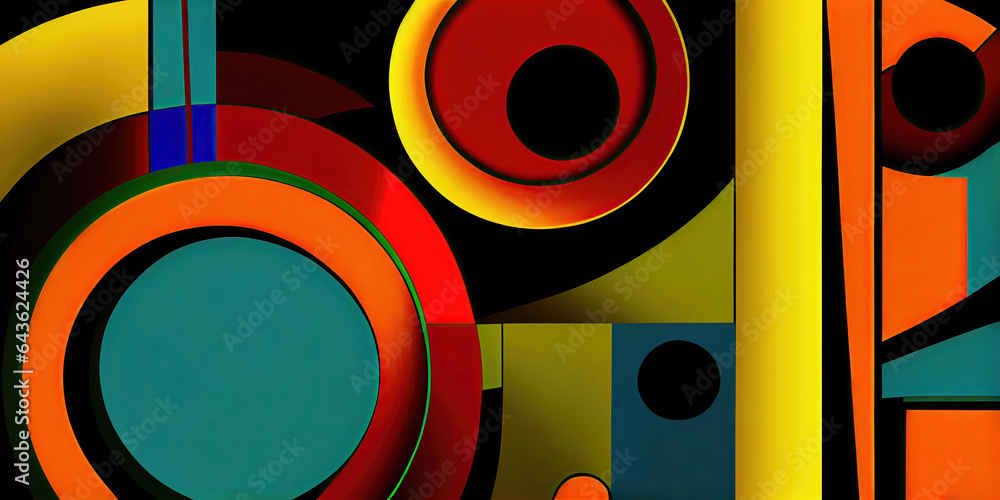 Harlem Renaissance abstract background with complementary colors Stock ...