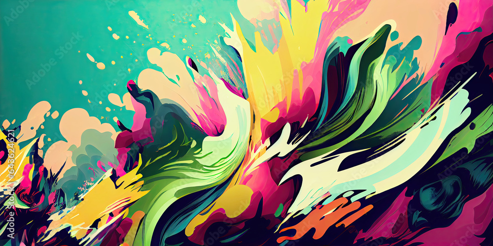 Transgressive art abstract background with spring colors Stock ...