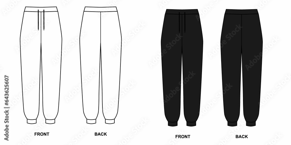 Illustration of jogger sweatpants isolate on a white background ...