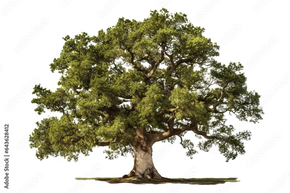 American elm tree PNG with green leaves and brown trunk isolated on ...