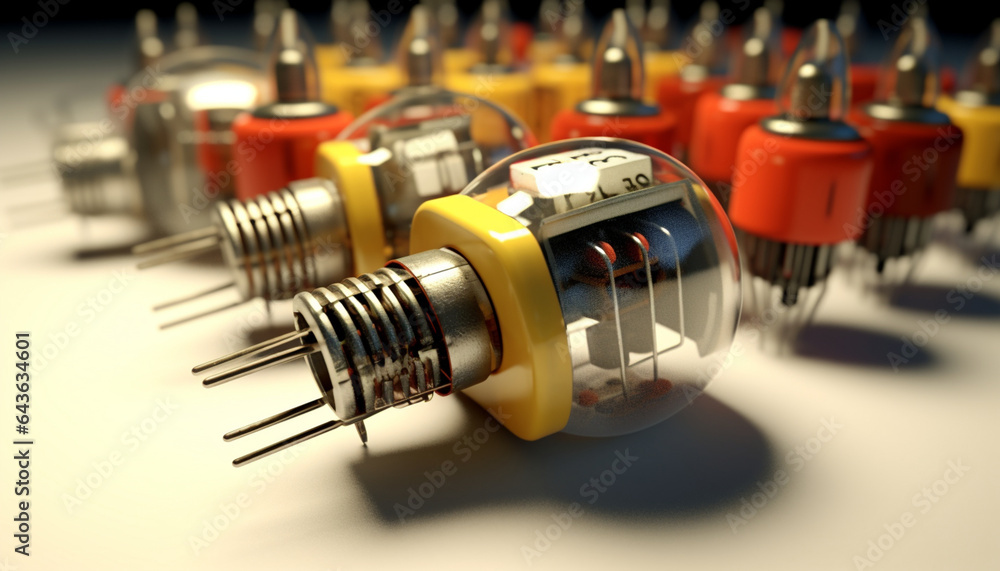 A vintage vacuum tube, an old electrical component known for its high ...