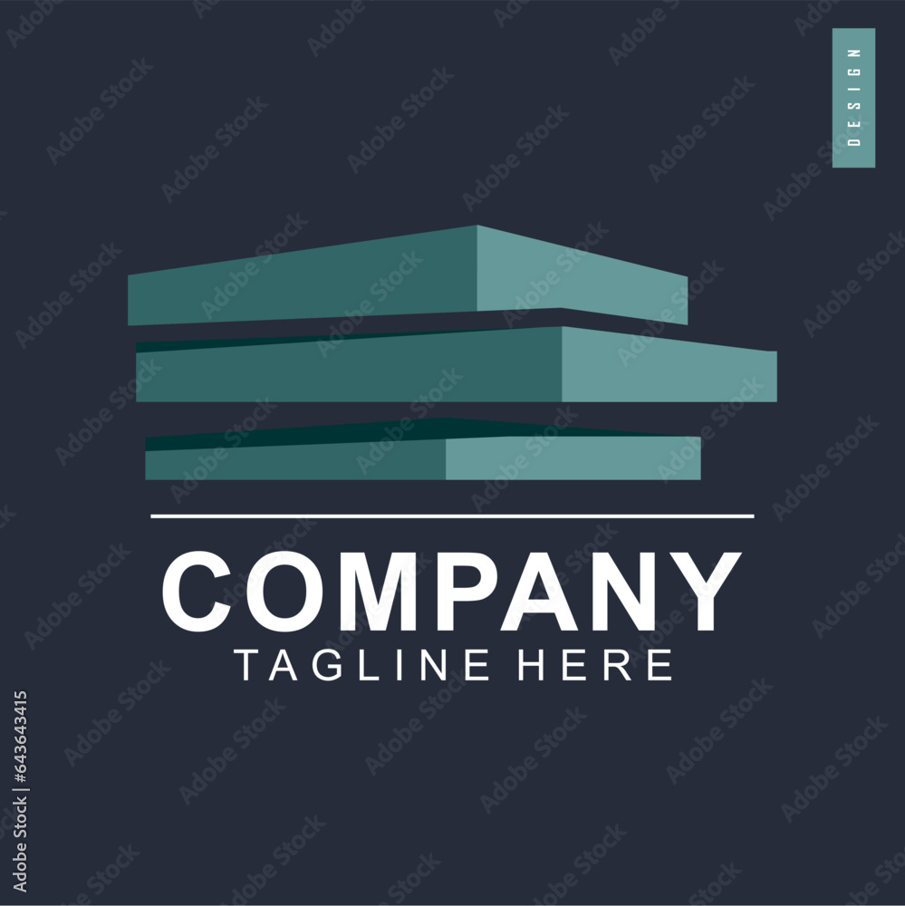 Modern Real Estate Building Logo Design. With minimalist Construction ...