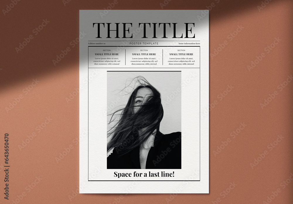 News Press Cover A3 and A4 Poster Template Stock Template | Adobe Stock
