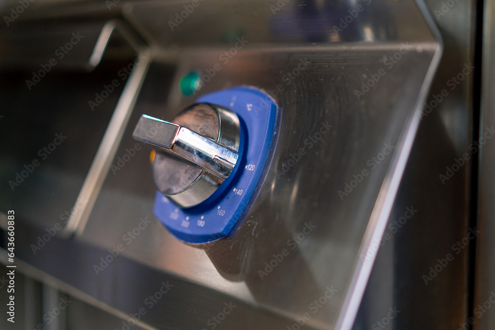 switch on the oven abl stove close-up degree of temperature of the ...