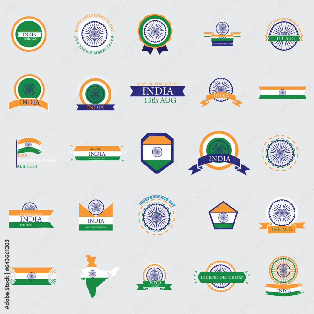 Made in India Label, Stamp, Badge, or Logo. With The National Flag of ...