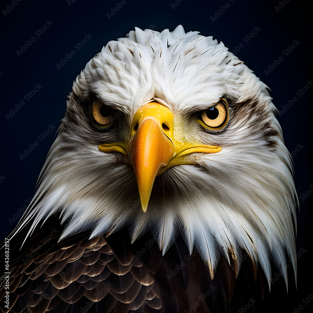 Aguíla en un exuberante jardín, Utiliza iluminación cinematográfica ...