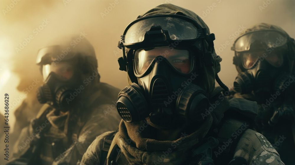 Battlefield Chaos: Special Forces Soldiers Amidst Destruction, Bombs ...