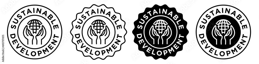 sustainable development icon. Environment friendly global awareness ...