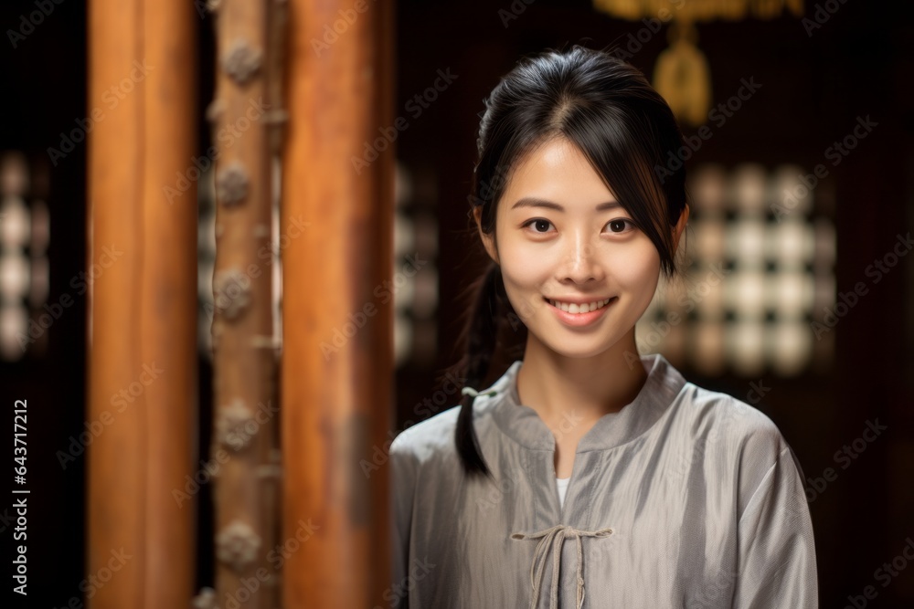 Headshot portrait photography of a joyful girl in his 30s wearing a ...