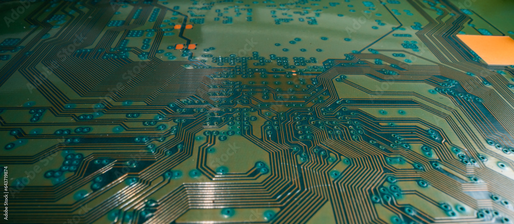 Circuit board, electronic motherboard. Digital engineering concept, hi ...