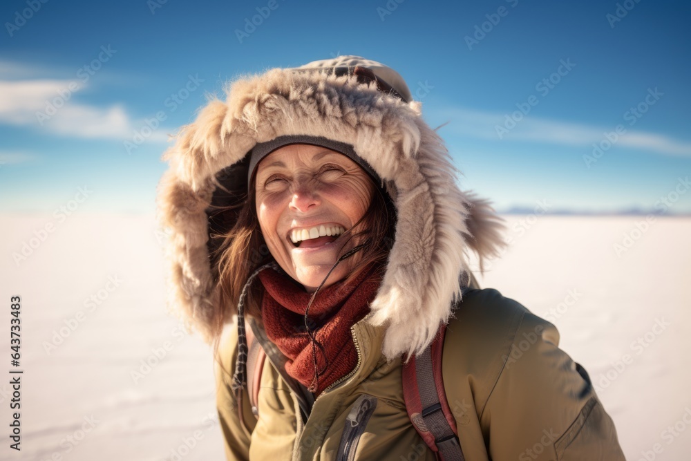 Lifestyle portrait photography of a blissful mature woman wearing a ...