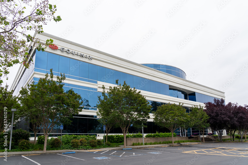 Equinix Silicon Valley office building in Sunnyvale, California, USA on ...