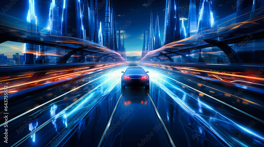 Explore the express lanes of electronic evolutions Stock Illustration ...