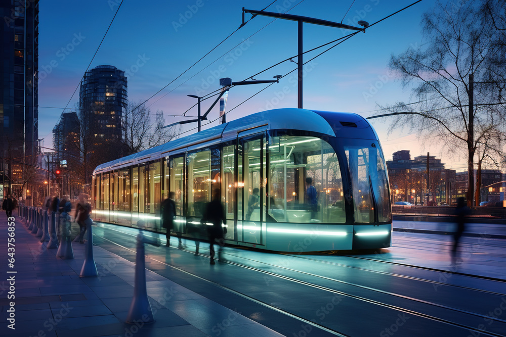 Tramway Smart Urban Transports Stock Photo | Adobe Stock