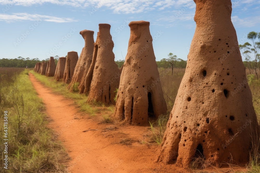 detail of termite mounds complex architecture Stock Photo | Adobe Stock