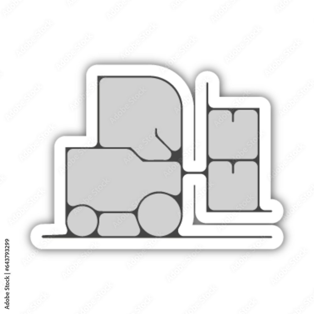 Pictogramme icones et logo chariot elevateur logistique bleu gras ...