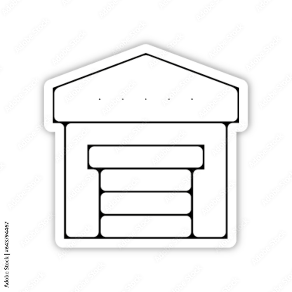 Pictogramme icones et logo entrepot logistique fin relief Stock Vector ...