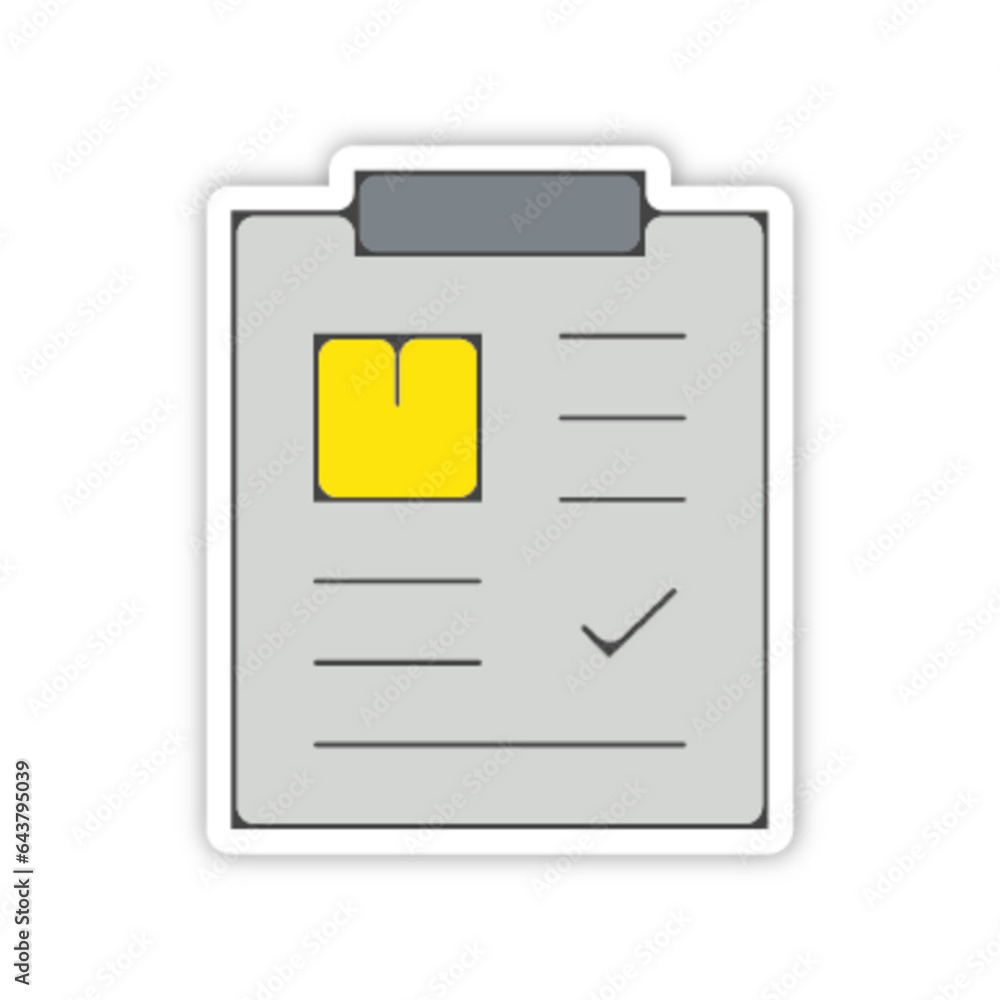 Pictogramme icones et logo liste a cocher notes couleur gris jaune ...