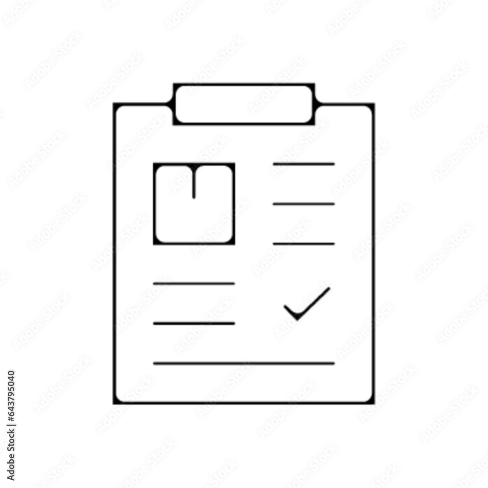 Pictogramme icones et logo liste a cocher notes fin Stock Vector ...