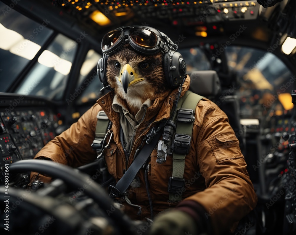 Warrior of the Skies: Majestic Eagle Concept in Airforce Jet Cockpit ...