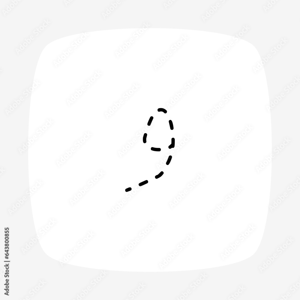 Vecteur Stock Urdu Alphabet Character "vao" in Dotted Style isolated on ...