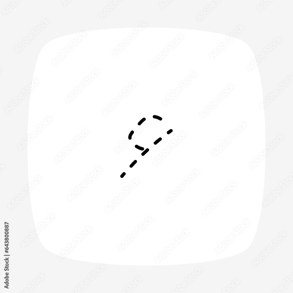 Urdu Alphabet Character "Hamza" in Dotted Style isolated on white ...