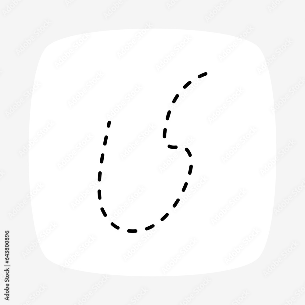 Urdu Alphabet Character "Chotiyeh" in Dotted Style isolated on white ...