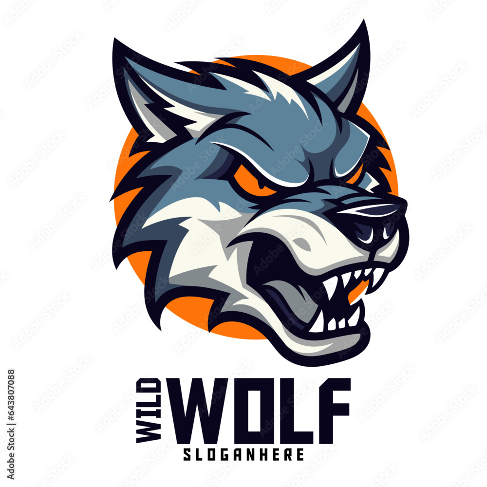 Wild Wolf Illustrated: Logo, Mascot, Illustration, Vector Graphics for ...