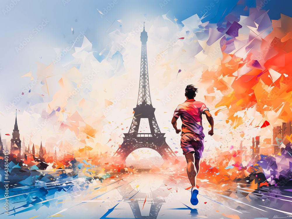 Olympic Games in Paris 2024. Athletics athlete. Generative AI Stock ...