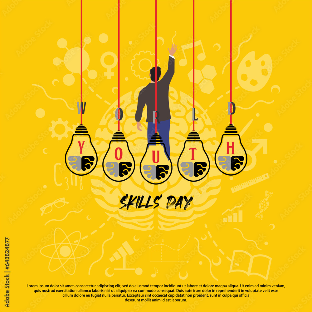 World Youth Skills Day (WYSD) is observed every year on July 15 Stock ...