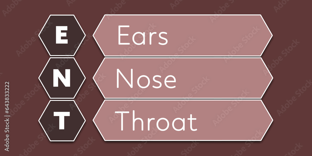 ENT Ears Nose Throat. An Acronym Abbreviation of a common Medical term ...