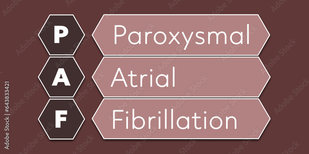 PAF Paroxysmal Atrial Fibrillation. An Acronym Abbreviation of a common ...