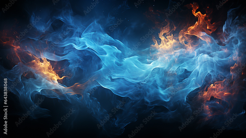 Blue fire background Stock Illustration | Adobe Stock