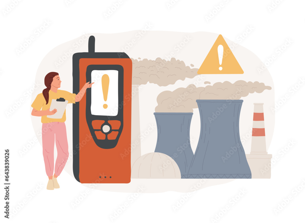 Air quality control isolated concept vector illustration. Environmental ...