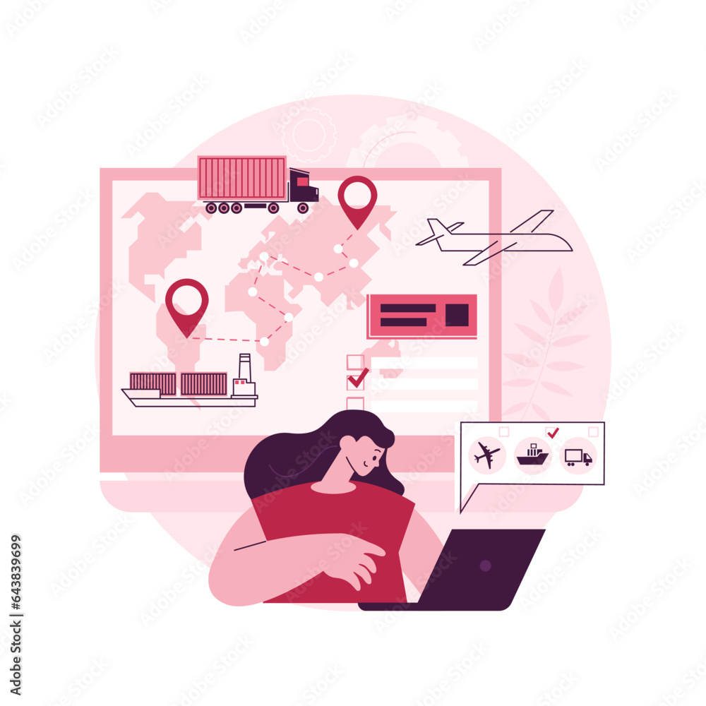 Freight quote request abstract concept vector illustration. Shipping ...