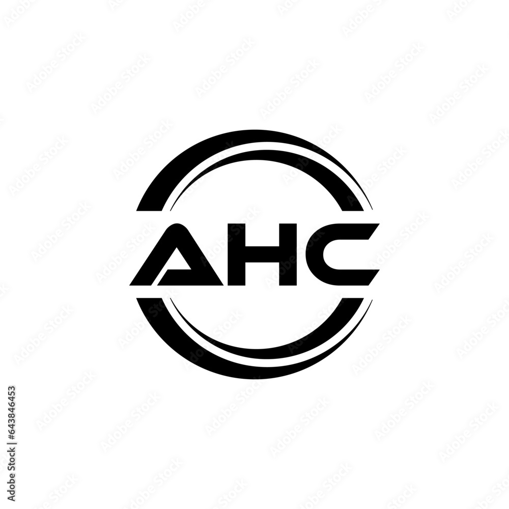 AHC letter logo design with white background in illustrator, vector ...