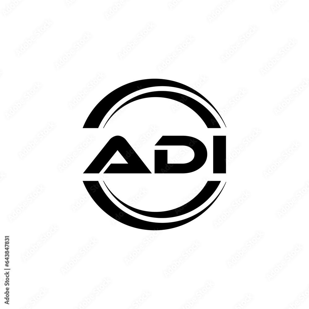 ADI letter logo design with white background in illustrator, vector ...