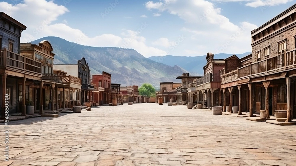background Old western town with saloon facades.cool wallpaper Stock ...