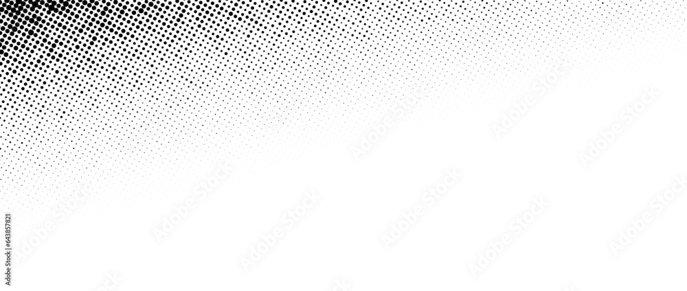 Corner halftone texture. Dotted gradient pattern background. Abstract faded comic pop art ...