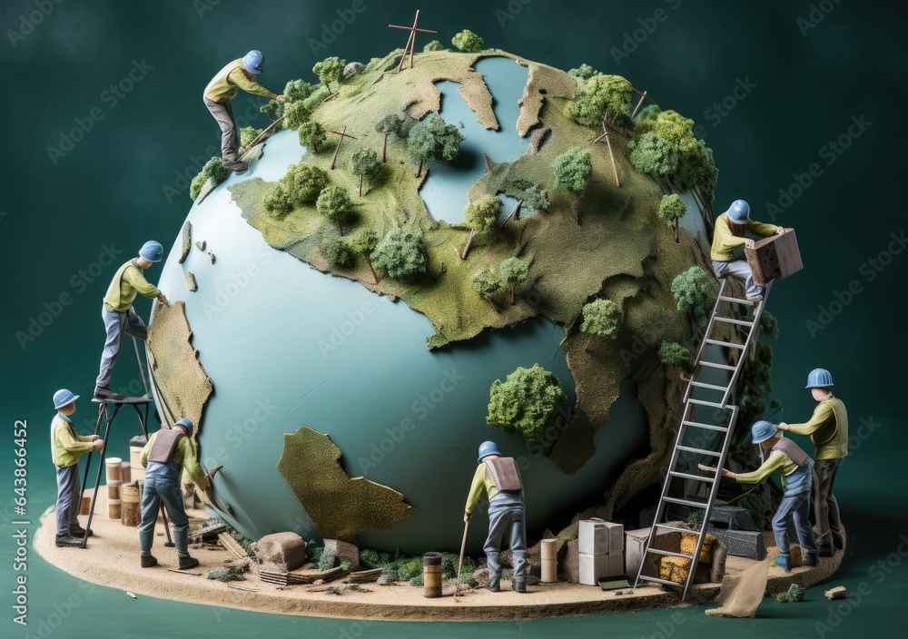 World Day and labor day for Safety and Health at Work concept. The ...