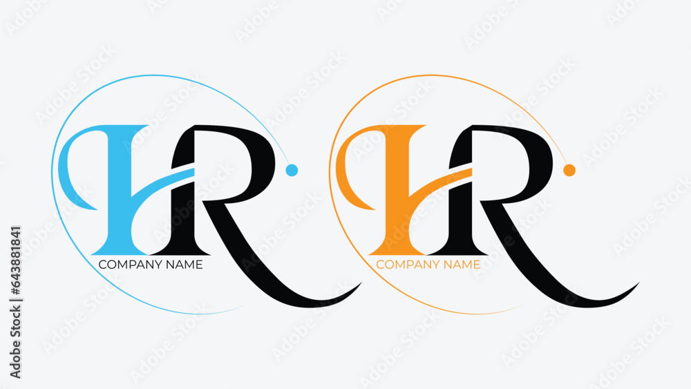 HR Letter Logo vector Design Symbol cgeometric Icon Stock Vector ...