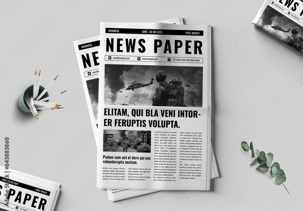 Newsletter Magazine Design Stock Template | Adobe Stock