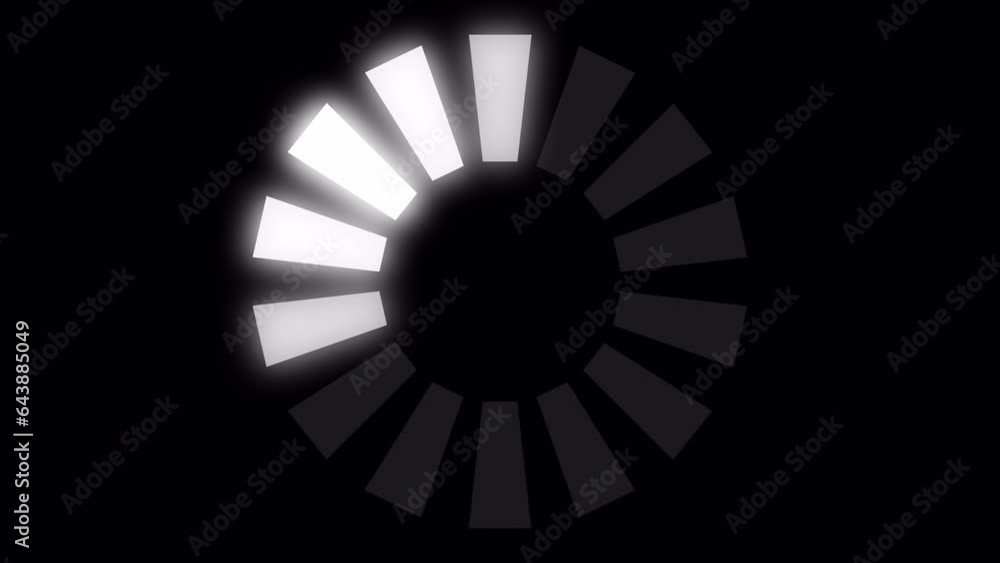 Loading Circle Video with Glow. Loading Animation on Transparent ...