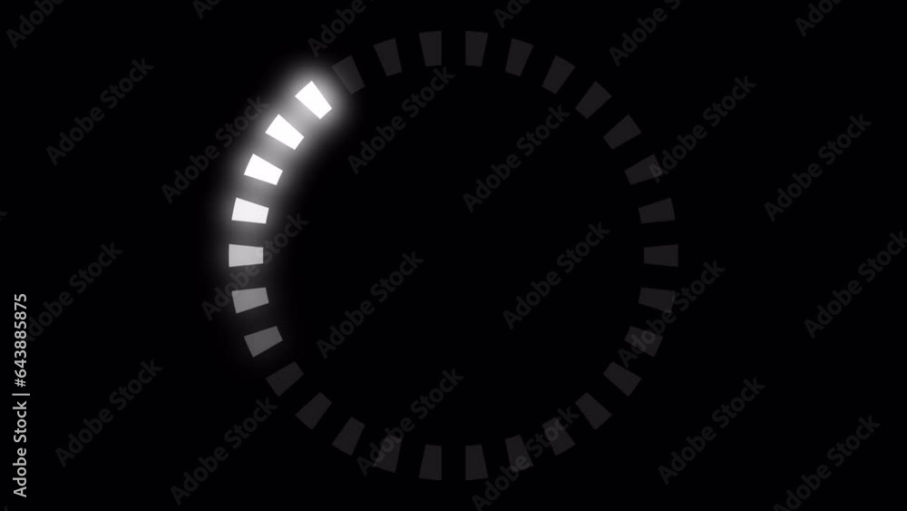 Loading Circle Video with Glow. Loading Animation on Transparent ...