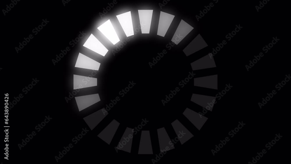 Loading Circle Video with Glow. Loading Animation on Transparent ...