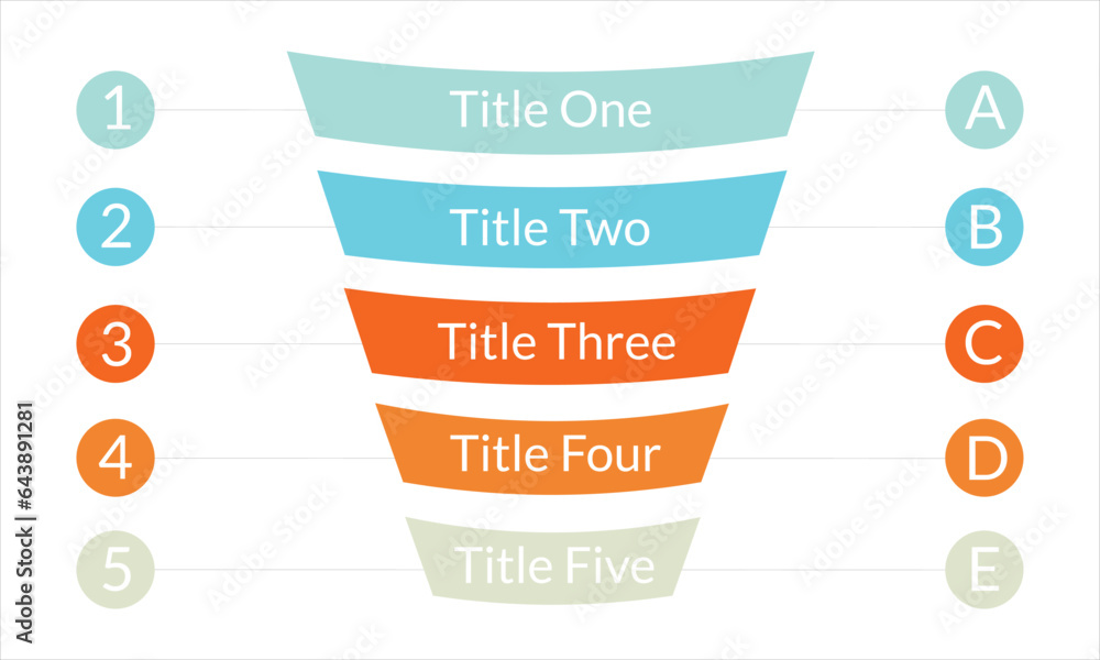 Vetor de Marketing funnel infographics. Digital pyramid of marketing ...
